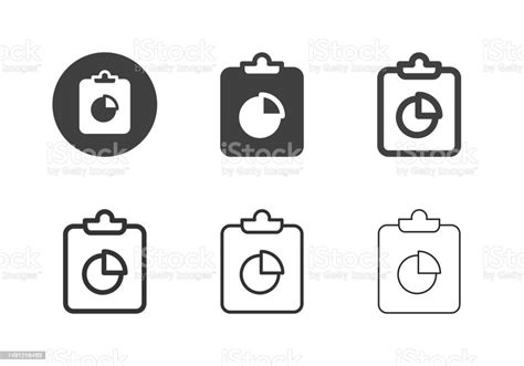 pie chart clipboard icons multi series stock illustration download image now advice