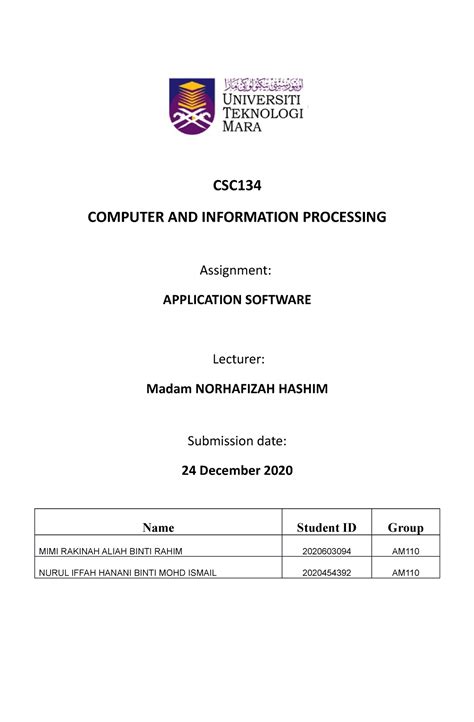 Csc134 Assignment Csc Computer And Information Processing Assignment