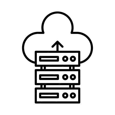 Premium Vector Database Backup Line Illustration
