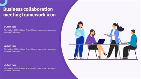 Business Collaboration Meeting Framework Icon Ppt Powerpoint