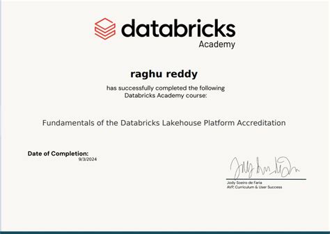 Raghuvardhan Reddy On Linkedin Happy To Share My First Databricks