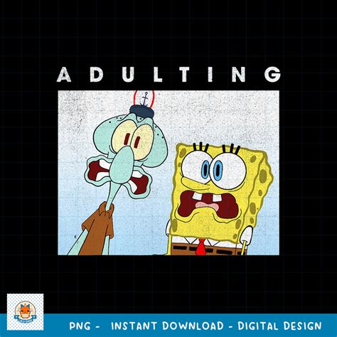 Spongebob Squarepants Squidward Scared Of Adulting Png Di Inspire Uplift