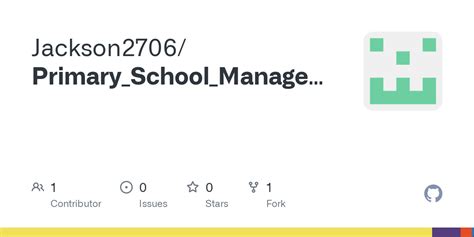 Github Jackson2706primaryschoolmanagement
