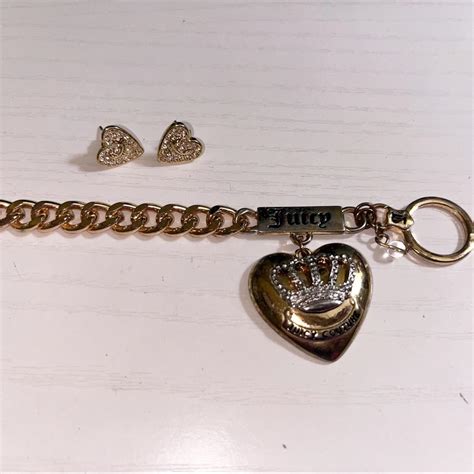Juicy Couture Bracelet And Earrings💗 The Bracelet Depop