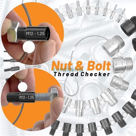 Zone Bolt Thread Checker 44 Male Female Gauges Bolt Nut Screw Thread
