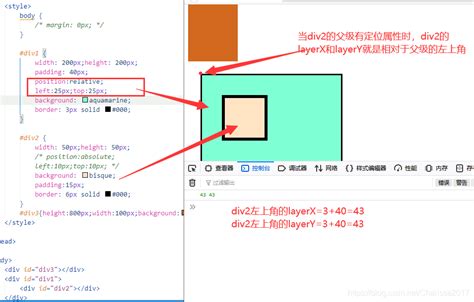 js鼠标事件 clientx、clienty、offsetx、offsety、layerx、layery、pagex、 pagey