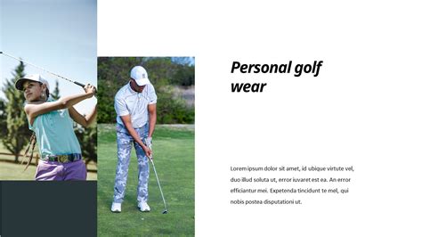 골프웨어 Ppt 템플릿 파워포인트 템플릿 비즈니스
