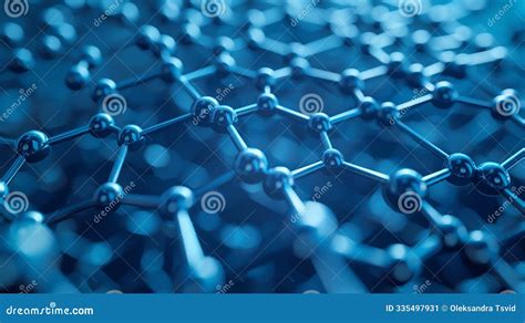 Graphene Molecular Grid Graphene Atomic Structure Concept Stock Image