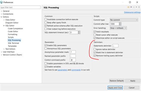 Execute Sql Statement And Execute Script Dont See Delimiter