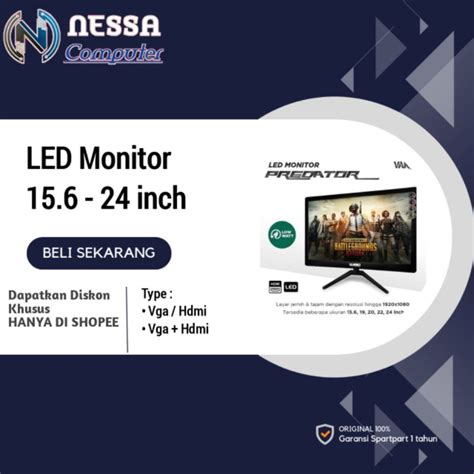 Jual LED Monitor Komputer 15 6 24 Inch Shopee Indonesia