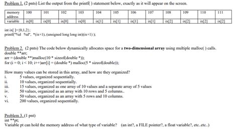Solved Problem 1 2 Pnts List The Output From The