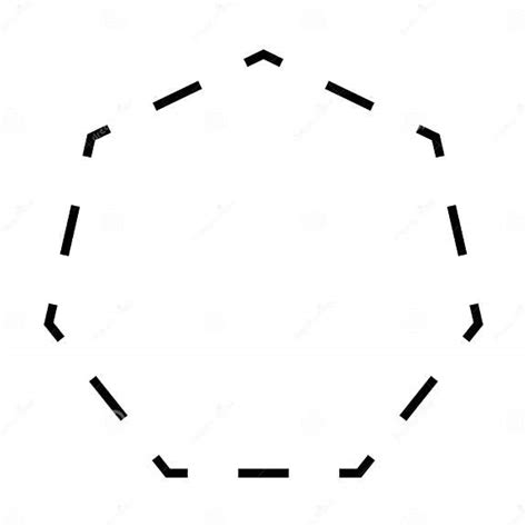 Heptagon Shape Dashed Symbol Vector Icon For Creative Graphic Design Ui Element Stock Vector