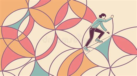 Geometric Circular Pattern Abstract Design Element Decorative Art Connection Vector Design