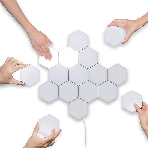 Coquimbo Lampu Hias LED Hexagonal Quantum Touch Sensor Cool White 5W 3 PCS LED M99 White