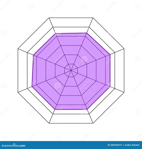 Octagon Diagram Divided On 8 Equal Segments Statistics Or Analytics