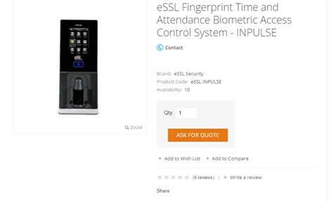 Essl Fingerprint Time And Attendance Biometric Access Control System Inpulse At Rs 52000 Piece