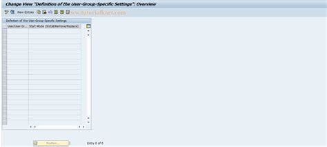 IE4NORG SAP Tcode User Group Specific Settings