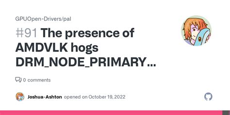 The Presence Of Amdvlk Hogs Drm Node Primary Even Without The Vk Khr Display Instance Extension