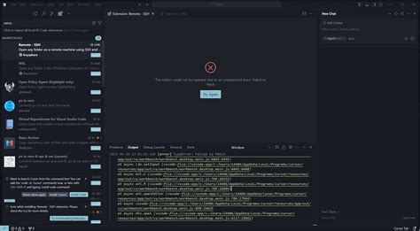 Cannot Install Remotessh Extension “the Editor Could Not Be Opened
