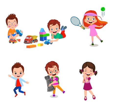 Векторная иллюстрация студентов в разных позах Премиум векторы