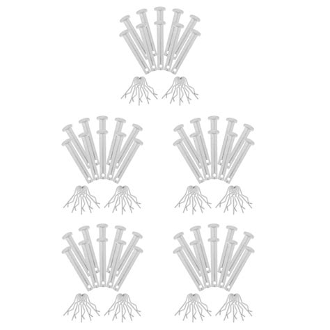 Ounona 50 Sets Fixing Pin Scaffold Locking Pin Replacement Coupling Pin Retainer Spring Retainer