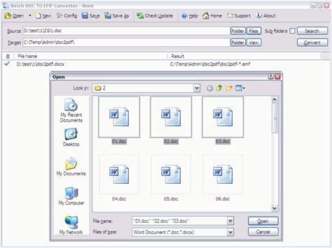 screen shot batch word to emf converter word to emf doc docx to
