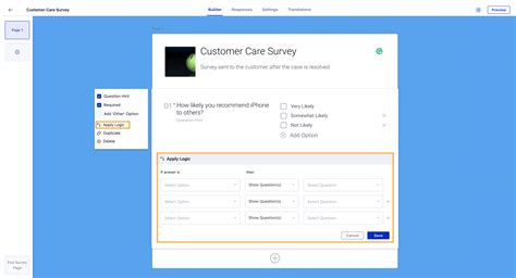 ‎conditional Logic In Surveys Sprinklr Help Center