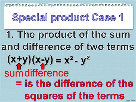 Sum And Difference Of Two Squares Pptx