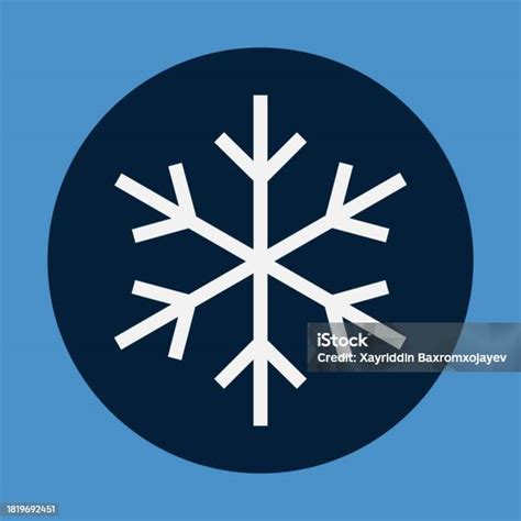 파란색 배경에 눈송이 아이콘입니다 플랫 디자인 벡터 일러스트 레이 션입니다 0명에 대한 스톡 벡터 아트 및 기타 이미지 0명 12월 가벼운 Istock