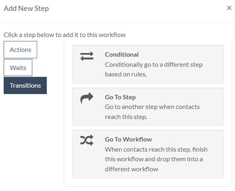 Types Of Step In Workflows Ziftone Admin