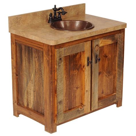 Rough Sawed Rustic Wood Vanity Bathrooms Pinterest Western