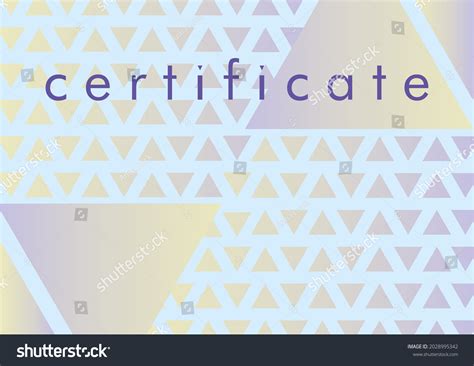 Certificate Template Triangle Shapes Gradient Vector Stock Vector Certificate Template Triangle Shapes Gradient Vector Stock Vector