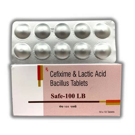 Cefixime And Lactic Acid Bacillus Tablets 100 Mg At ₹ 975strip In New