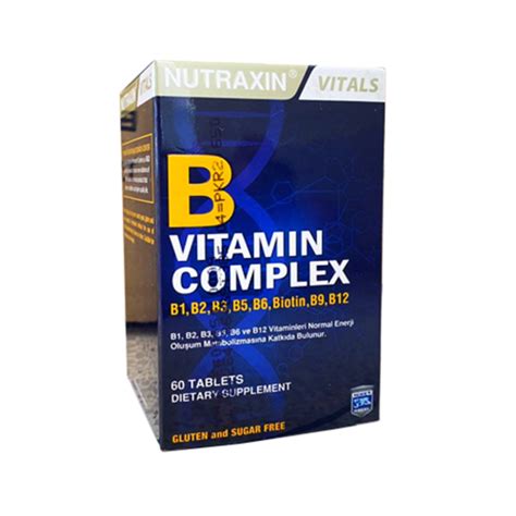 Nutraxin Complexe De Vitamine B 60 Pièces