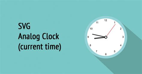 svg analog clock current time lena design