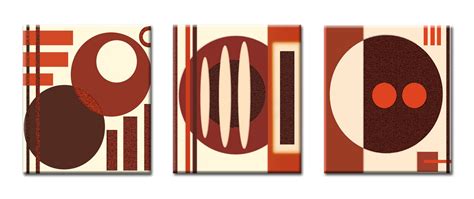 Купить картину Абстракция 2 Триптих Квадратные в Киеве доступная цена в Украине фото