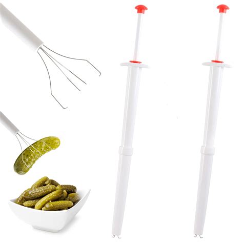 2pcs Pickle Grabber Tool Stainless Steel Pickle Picker Grabber Pickle