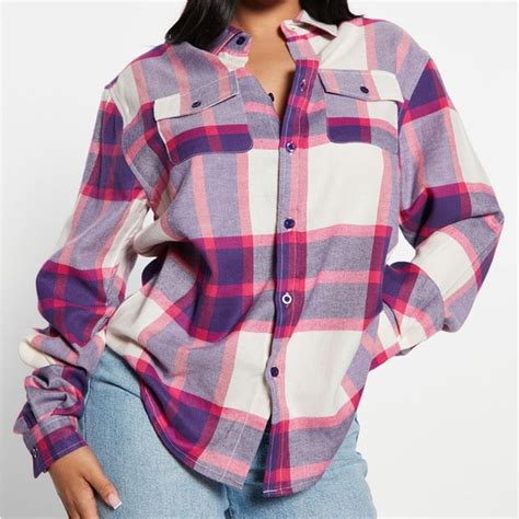 Barbie Tops Barbie Party Plaid Flannel Shirt Poshmark