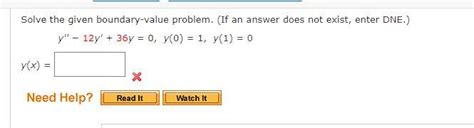 Solved Solve The Given Boundary Value Problem If An Answer