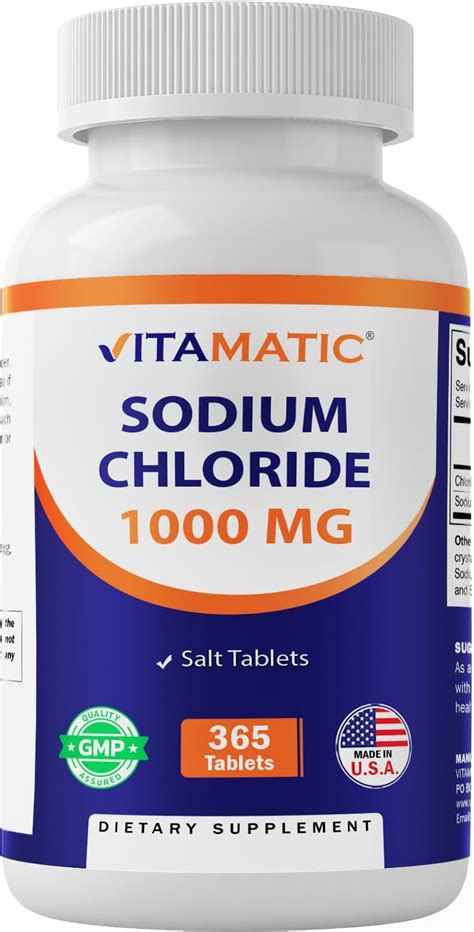 Sodium Chloride Tablets 1 Gm Usp Normal Salt Tablets 300