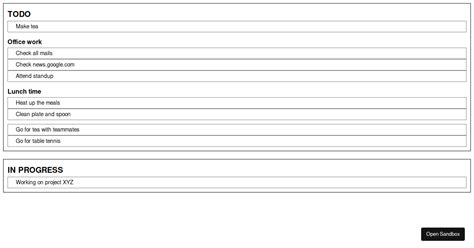 Horizontal List Codesandbox