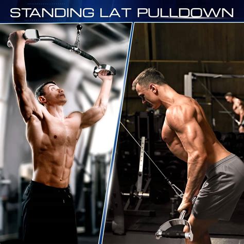 Yes4all Wide Grip Lat Pull Down Bar Attachments With D Grip Handles Curl Lat Pulldown Attachment