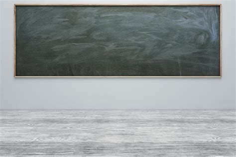 Premium Photo Modern Gray Classroom Interior With Chalkboard And Wooden Flooring Mock Up Place