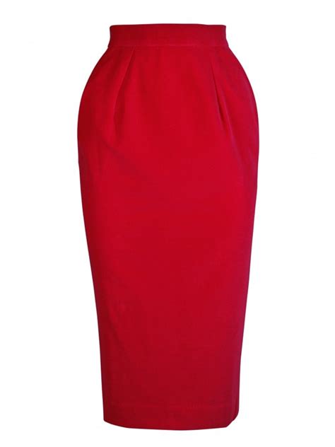 Pencil Skirt Red Velvet From Vivien Of Holloway