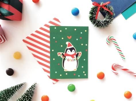 크리스마스친구들 산타펭귄 성탄카드 라이프북