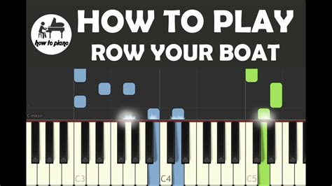 Row Row Your Boat Piano Simple Lesson For Beginners Youtube