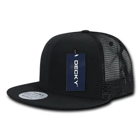 Decky 241 Ripstop Flat Bill Trucker Cap Black