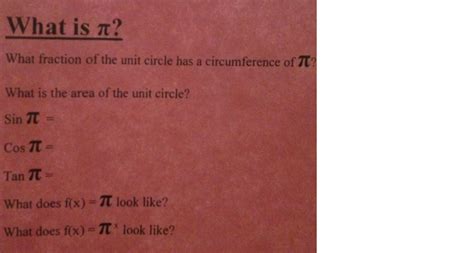 What Is Pi What Fraction Of The Unit Circle Has A Chegg Com
