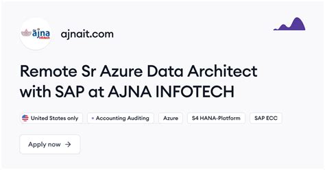 Ajna Infotech Hiring Sr Azure Data Architect With Sap • Remote Work