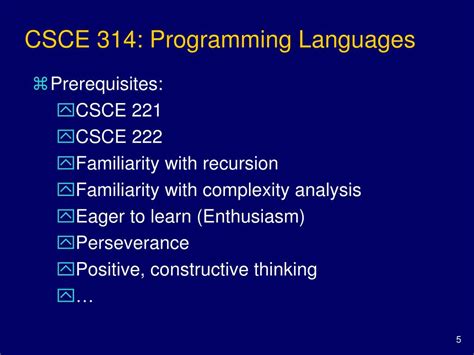 Ppt Csce 314 Programming Languages Powerpoint Presentation Free